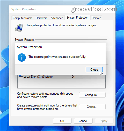 Restore Point Creator