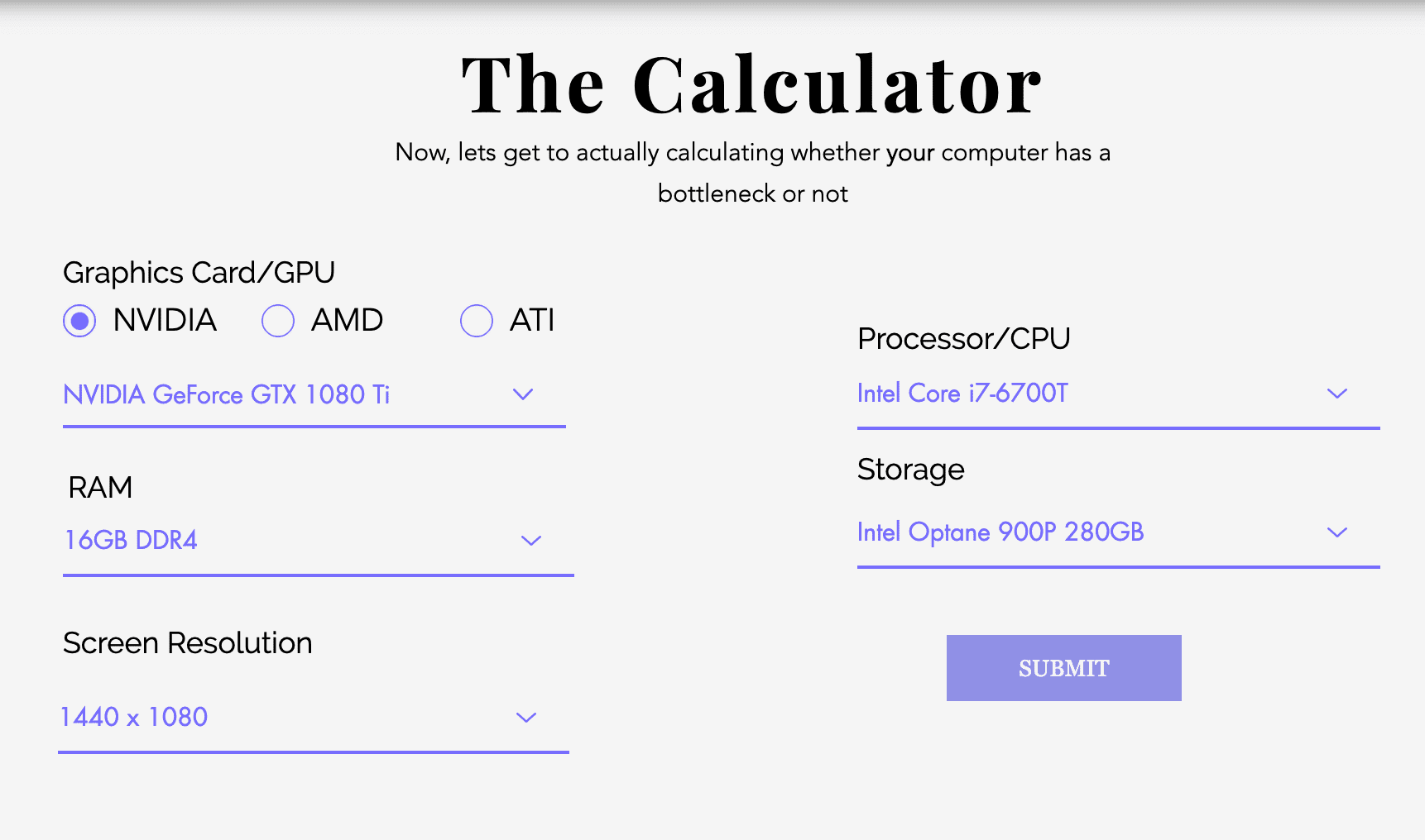 Bottleneck Calculator PC Bottleneck Calculator Product Information And