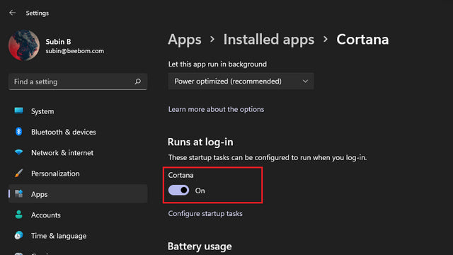 How To Enable Or Disable Cortana On Windows 11