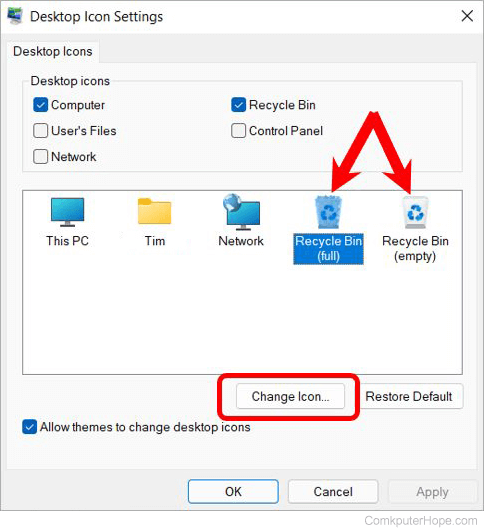 Recycle Bin Computer Icon Windows Basics: Working With Files