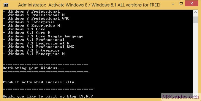 Activate Windows With Cmd