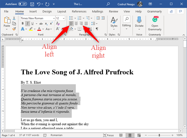 Center Align Microsoft Word CREATING MATHEMATICS INSIDE MICROSOFT WORD